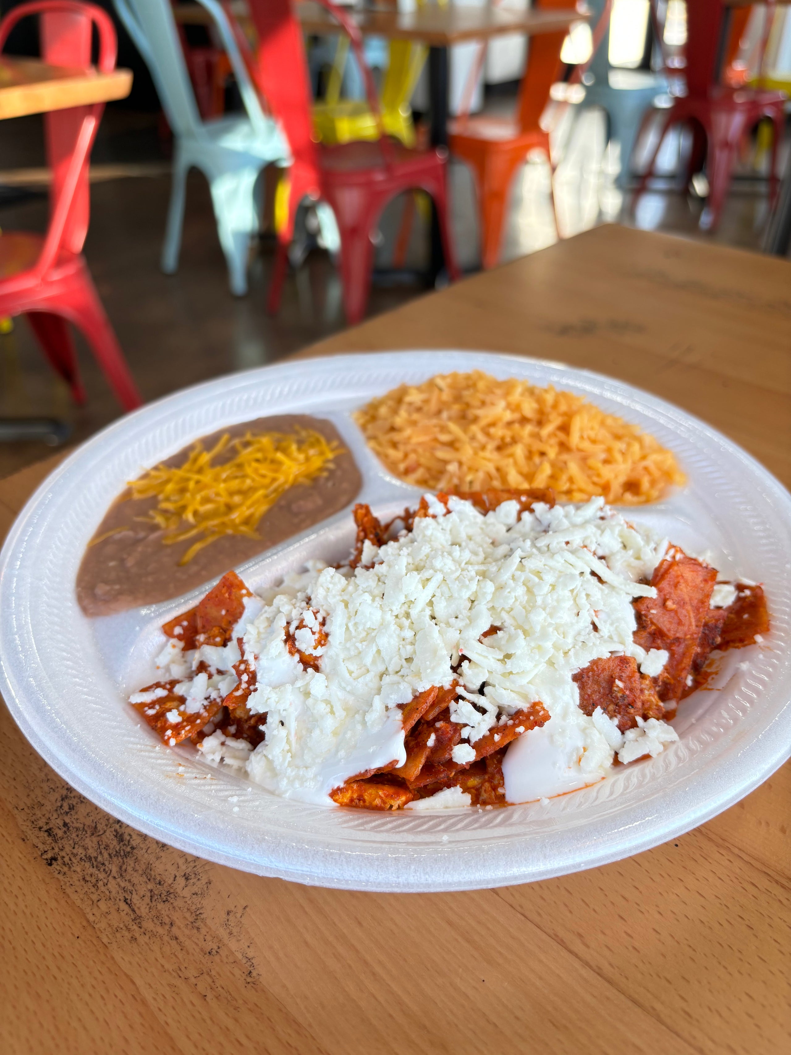 Chilaquiles Combo (Rice & Beans) | PAPI'S TACOS AND MORE